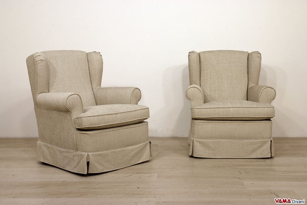 Poltrona Desirè bergère compatta con rivestimento sfoderabile - VAMA